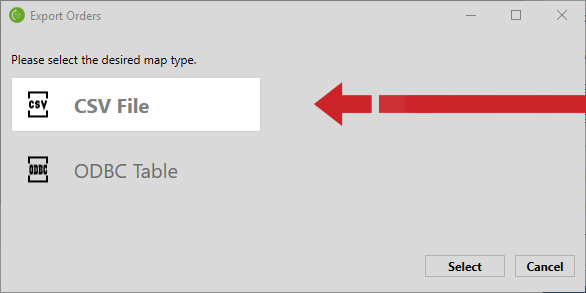 How do I export my orders to a .CSV file?