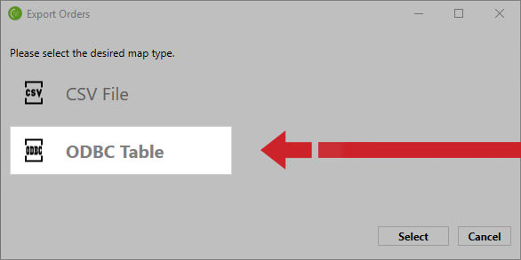 How do I export my orders via ODBC?