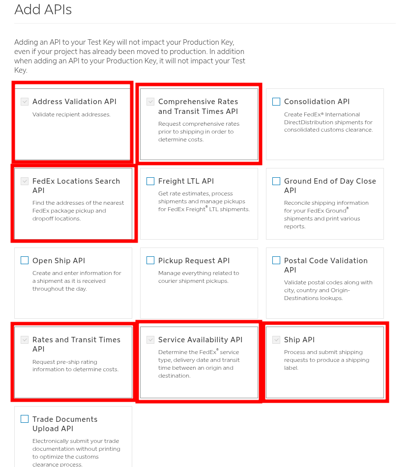 FedEx – How to get the REST API key?
